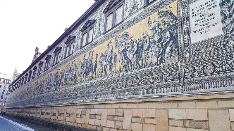 Wall of Old Kings Drawings of Germany in Dresden Stock Photo - Image of ...