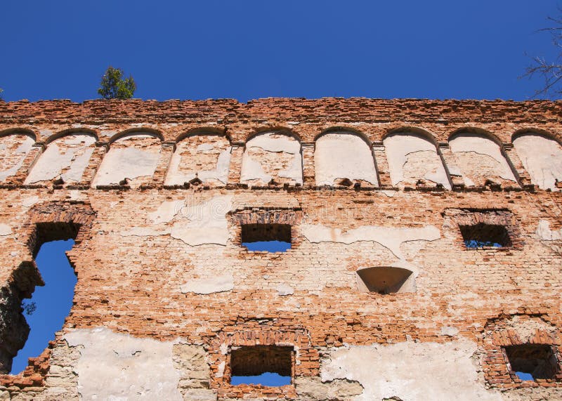 Wall of the Old Medieval Castle Stock Image - Image of ruined, historic ...