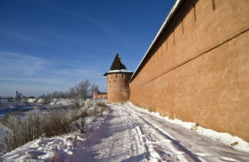 Wall of the old monastery. stock photo. Image of culture - 29002730