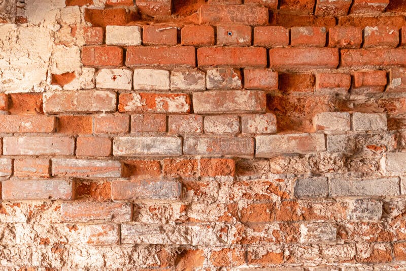The Wall of an Old Red Brick Building, Texture Pattern. Background for ...