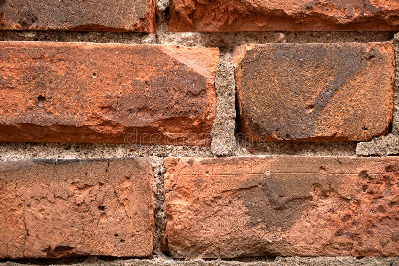 Masonry from Old Red Bricks. Vintage Background. Stock Photo - Image of ...