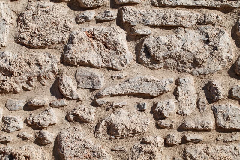 Wall Old Stone Rock, from Broken Stones of Irregular Shape, Texture for ...