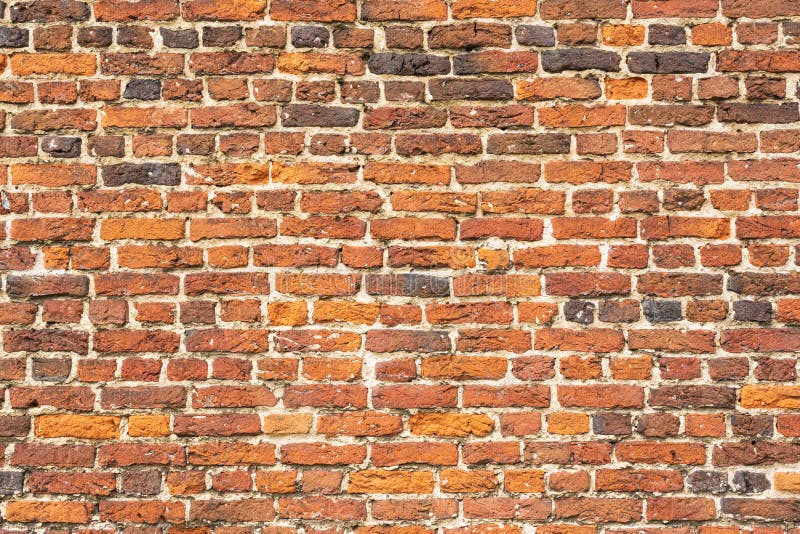 Wall with Old Worn Vintage Bricks Stock Image - Image of dirty, retro ...