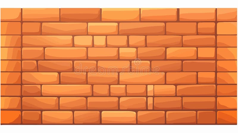 Wall of Orange Bricks stock vector. Illustration of natural - 344783195