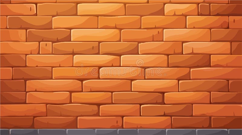 Wall of Orange Bricks stock vector. Illustration of icon - 344783198