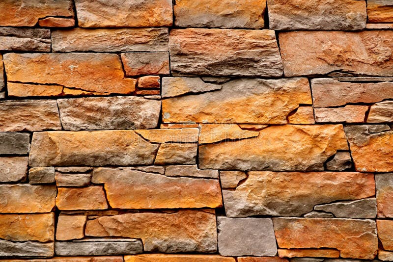 Orange Stone Tiles As a Background Stock Image - Image of exterior ...