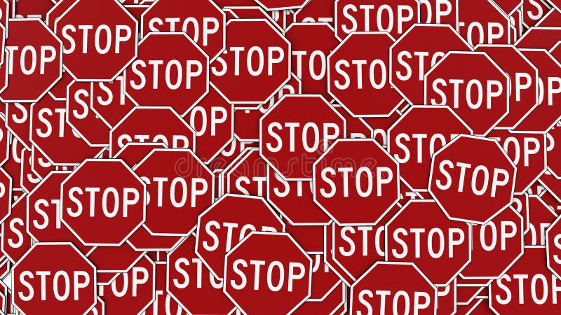 Octagonal Red Stop Sign Isolated on White Background. Stop Sign Vector ... Octagonal Red Stop Sign Isolated on White Background. Stop Sign Vector ...