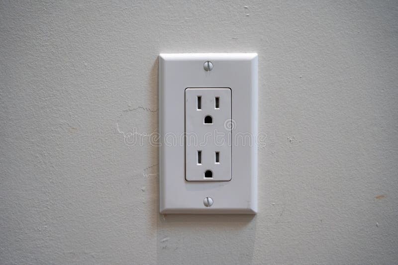 Wall Outlet with an America-Canada Style Plug Socket Stock Photo ...