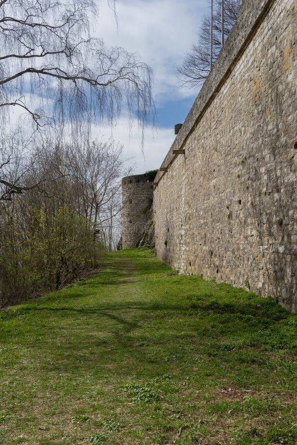 Wall Outside of the Ruin Castle Called Giech Near the German Village ...