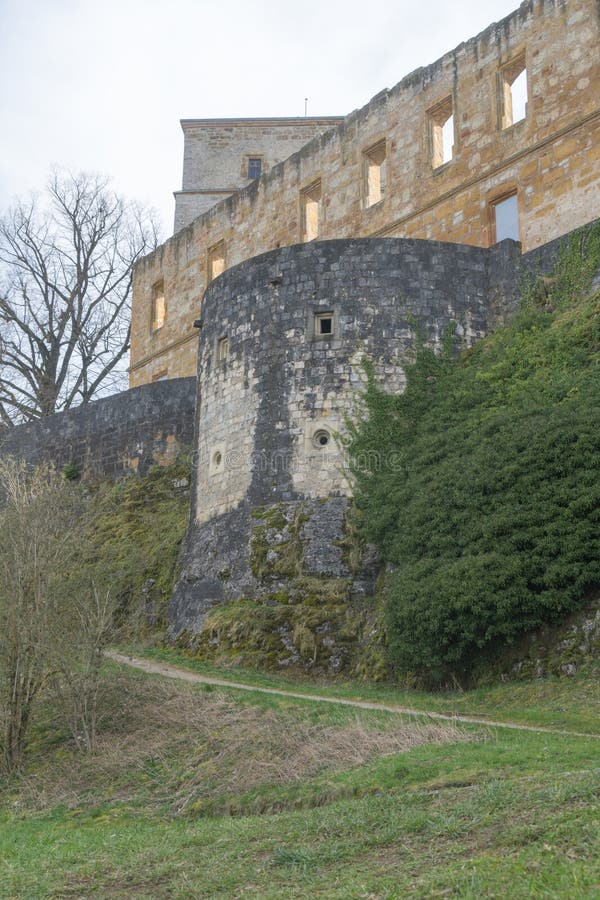 Wall Outside of the Ruin Castle Called Giech Near the German Village ...