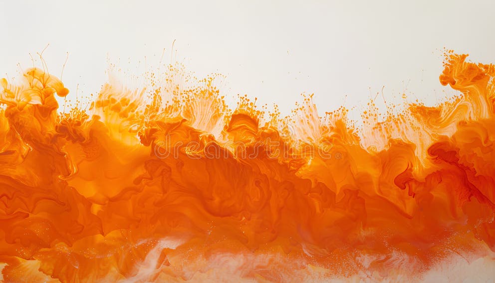 Wall Painted with Orange Dye, Closeup View Stock Photo - Image of paint ...