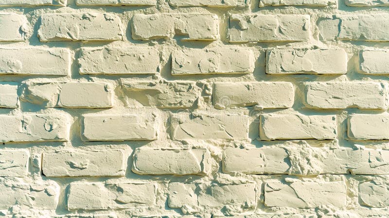 Wall of Painted White Bricks in a Decorative Artisanal Pattern ...