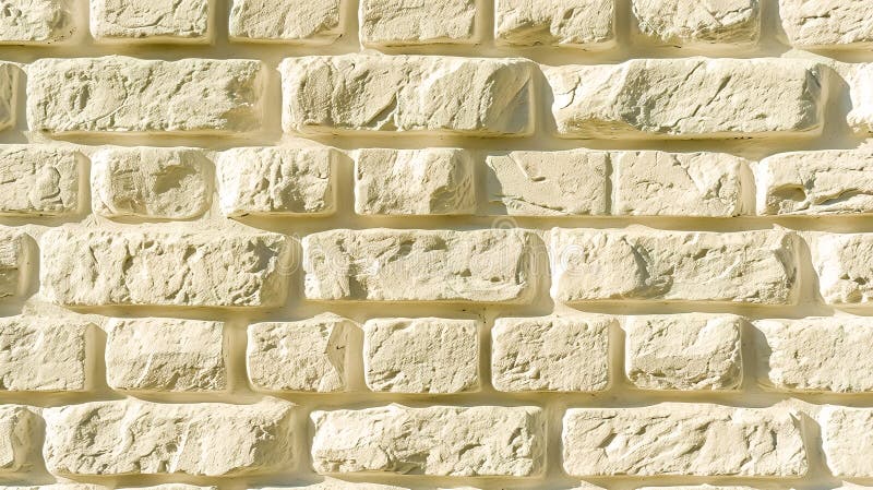 Wall of Painted White Bricks in a Decorative Artisanal Pattern ...
