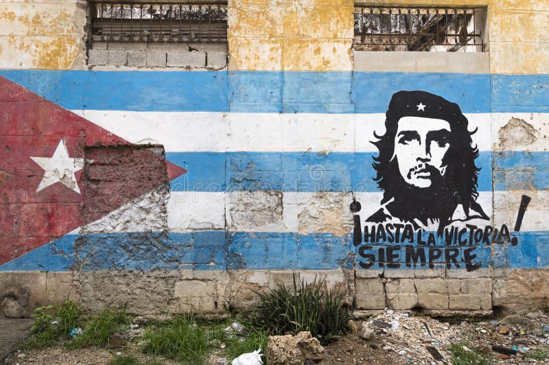 Wall Painting of Che Guevara in Havana, Cuba Editorial Photography ...