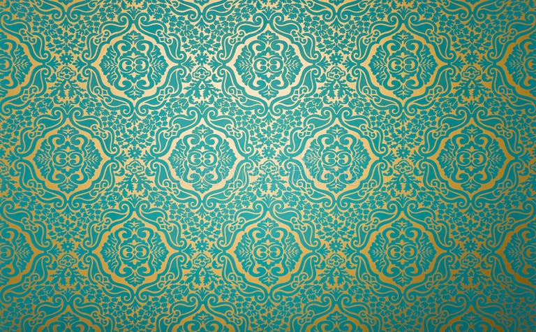 Wall Paper with Fabric Pattern Stock Image - Image of foliage, antique ...