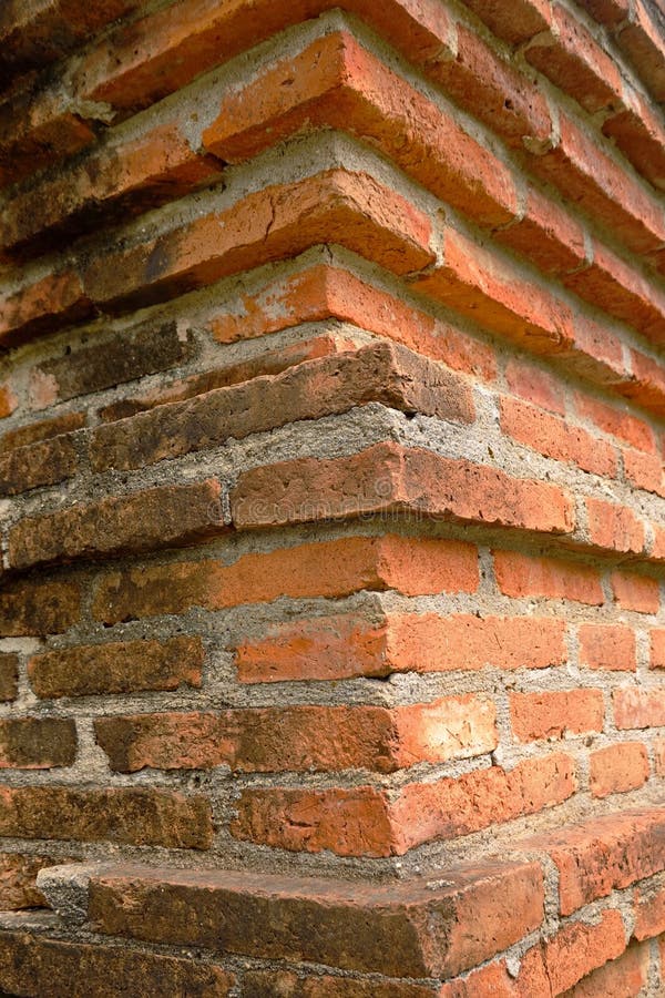 Wall Paper Form Brick Ayutthaya Stock Image - Image of brown, wood ...
