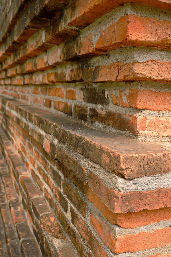 Wall Paper Form Brick Ayutthaya Stock Photo - Image of soil, stonewall ...