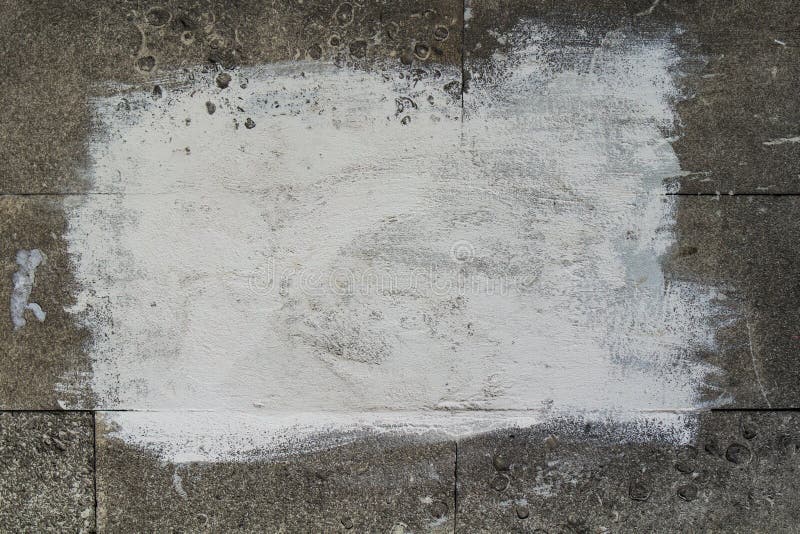 Wall with a Patch of White Paint for the Text Stock Photo - Image of ...