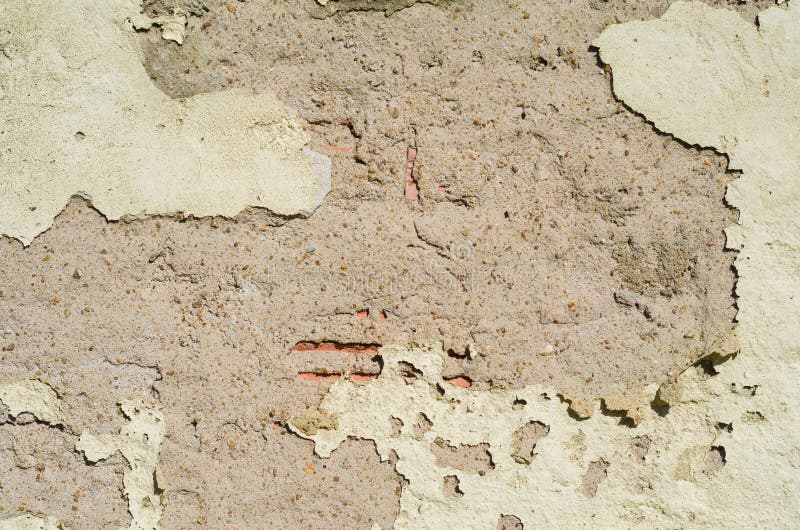 Wall with Peeling Paint, Paint Problem. Inadequate Paint System, Water ...