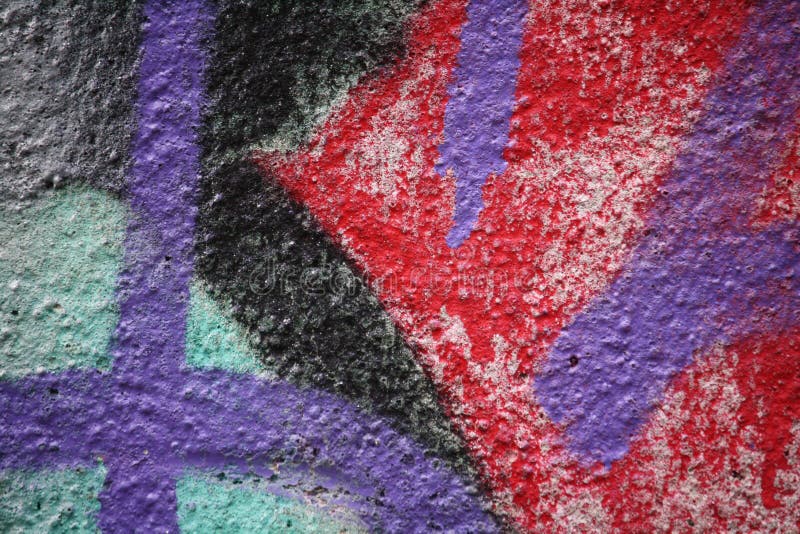 Wall with Peeling Plaster and Graffiti 9 Stock Image - Image of ...