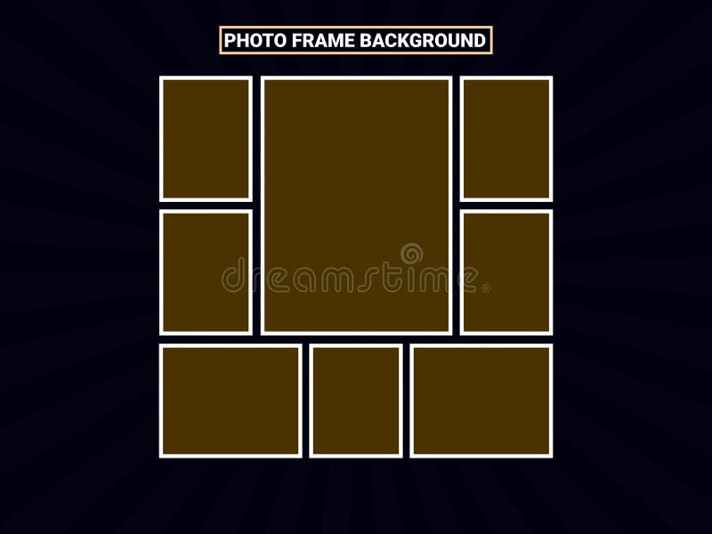 Wall Photo Set of Border Frames for Interior Vector Designs Stock ...