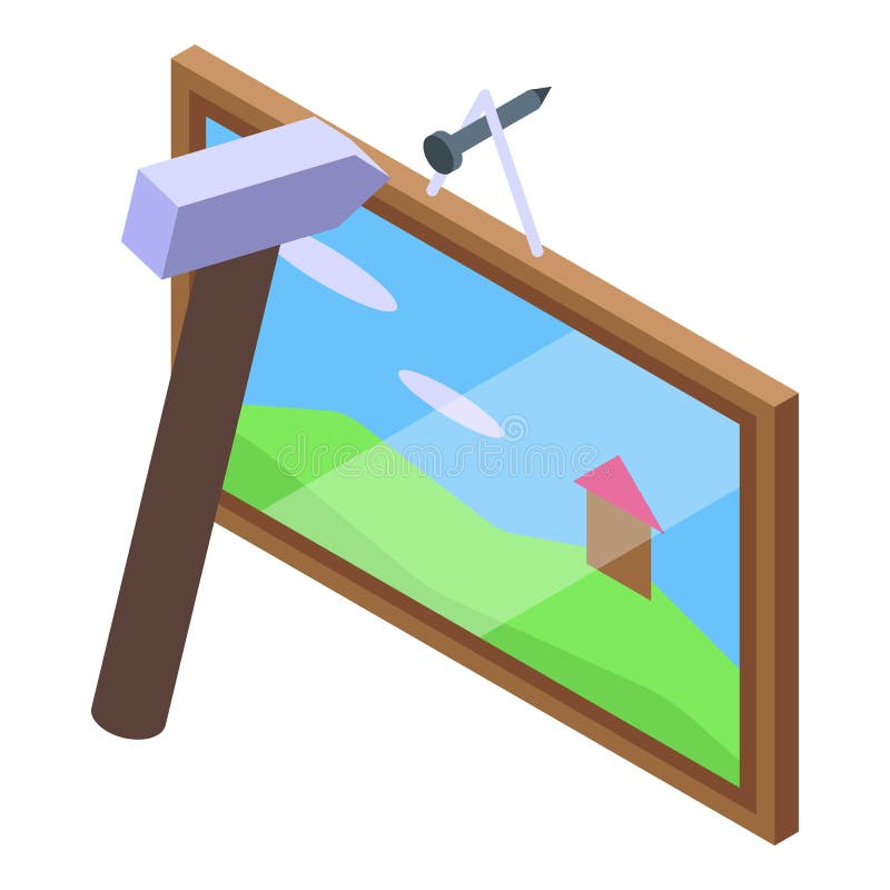 Wall Picture Icon Isometric Vector. Staff Professional Stock Vector ...