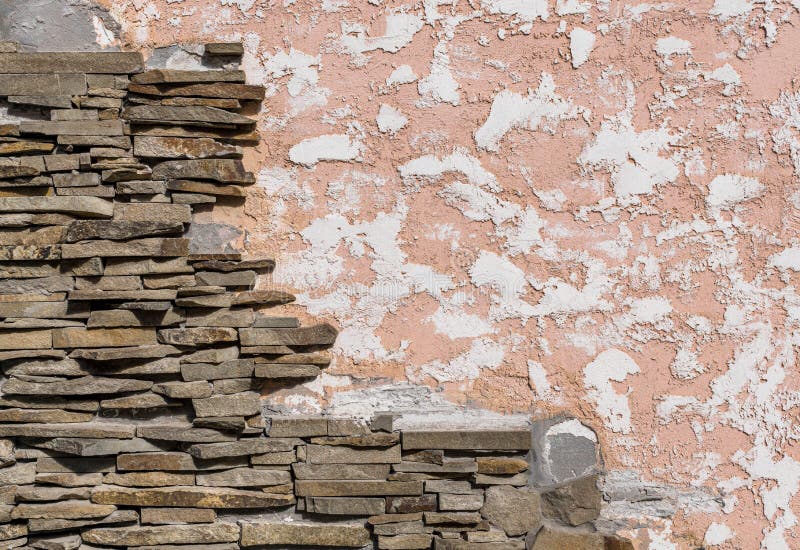 Wall plaster and stone stock image. Image of wall, construction - 152870577