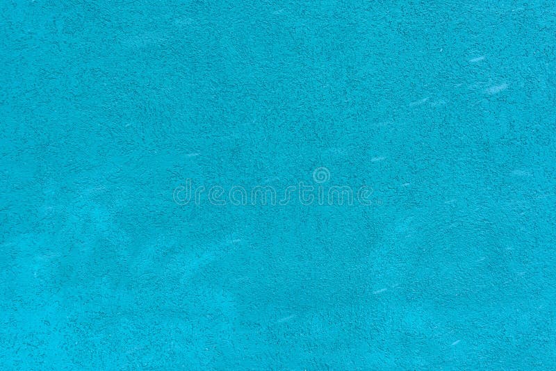 Wall with Plaster Texture, Painted in Bright Turquoise. Beautiful ...