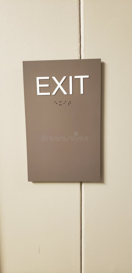 Wall Plate Exit Sign in Building Stock Image - Image of plate, wall ...