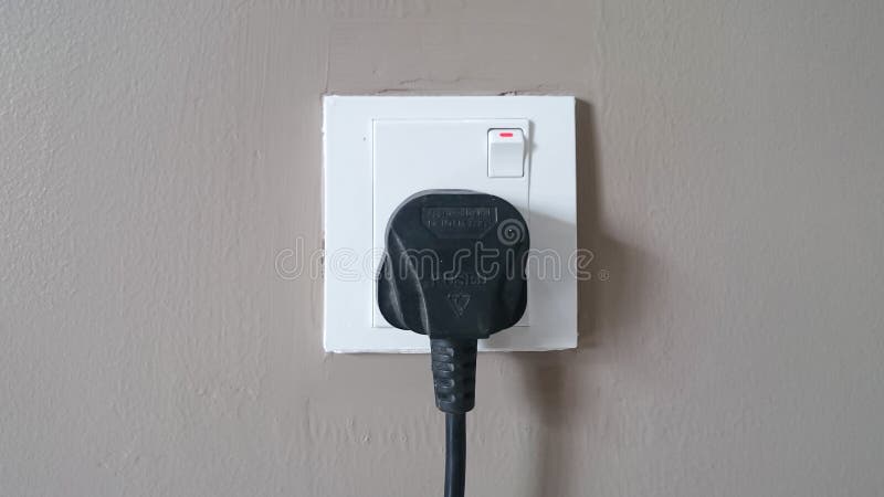 Wall point plug stock image. Image of danger, electric - 110983857