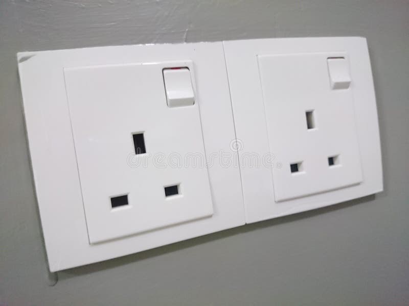 Wall point plug stock image. Image of points, unsafe - 110984323