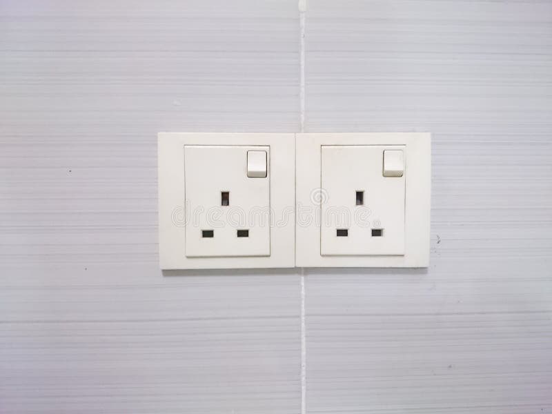 Wall point plug stock photo. Image of house, double - 110984298