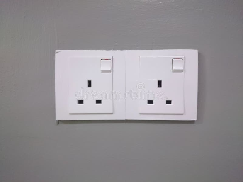 Wall point plug stock photo. Image of outlet, supply - 110981500