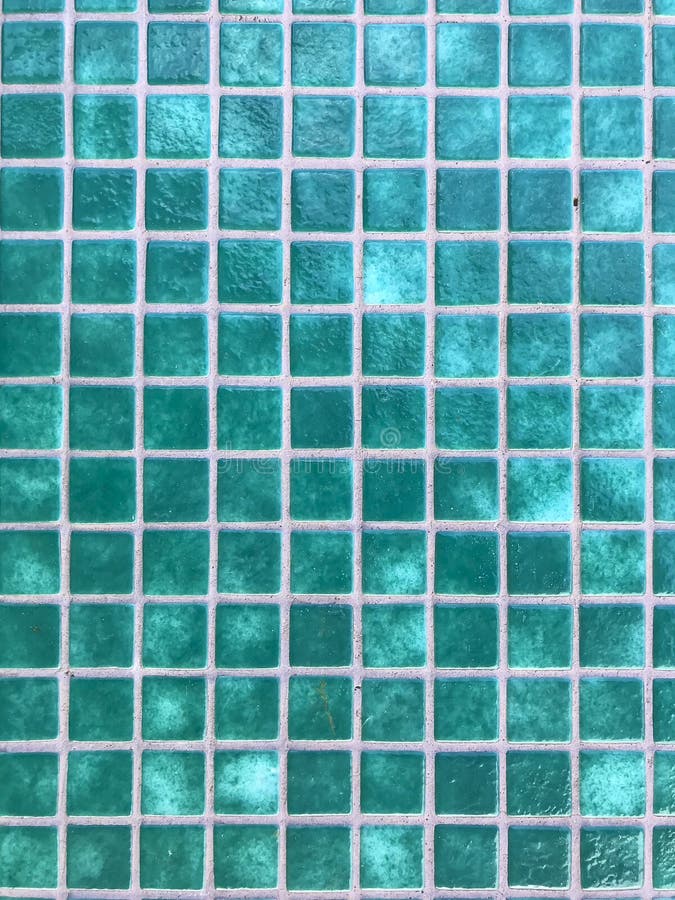 Wall of the Pool of Green Glass Tiles Stock Photo - Image of graphic ...