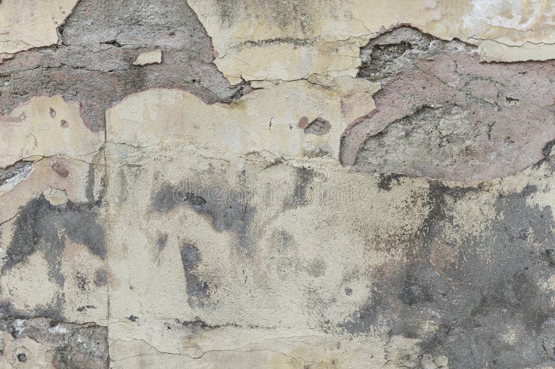 A Wall in Poor Condition with Cement Stains on the Paint and Peeling ...