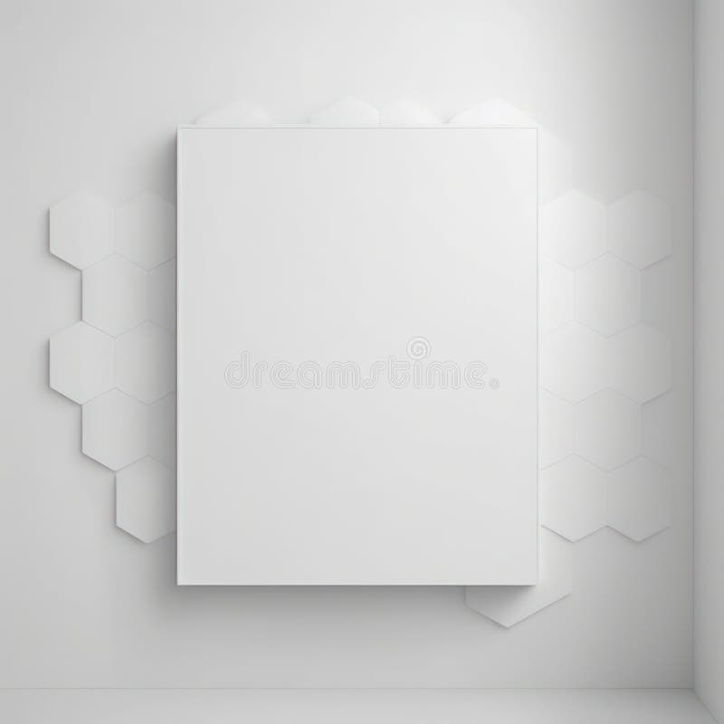 Wall Poster Mockup Five-sided Polygon with Rounded Corners. AI ...
