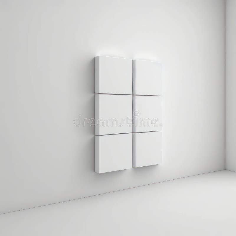 Wall Poster Mockup Rectangular Prism with Six Faces. AI Generation ...