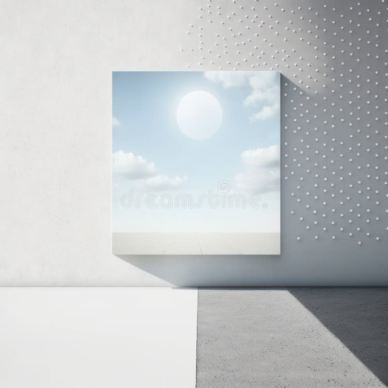 Wall Poster Mockup Sky of Diamonds and a Path of Silver AI Generation ...