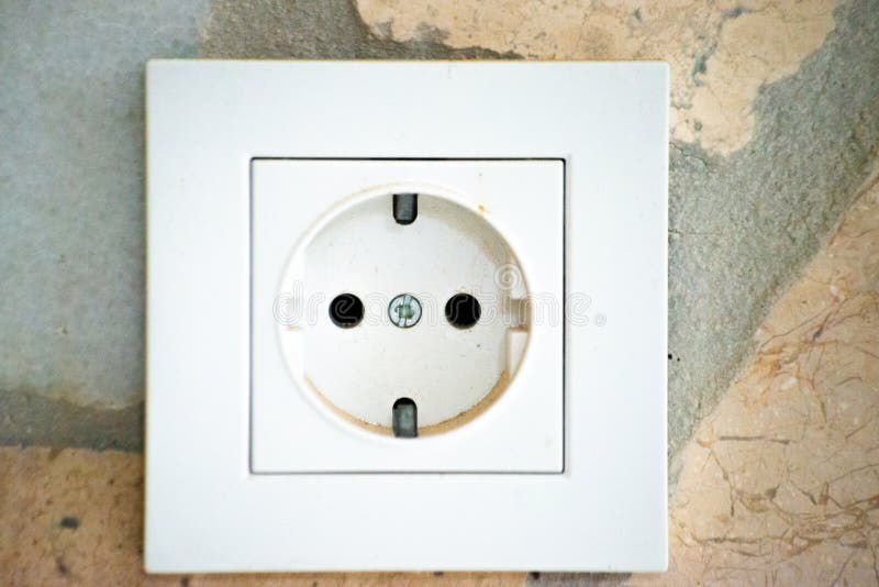Wall Power Hub: Plug Socket Connection Stock Image - Image of wall ...
