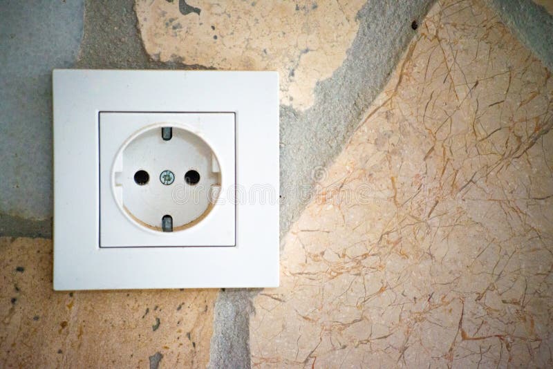 Wall Power Hub: Plug Socket Connection Stock Photo - Image of ...