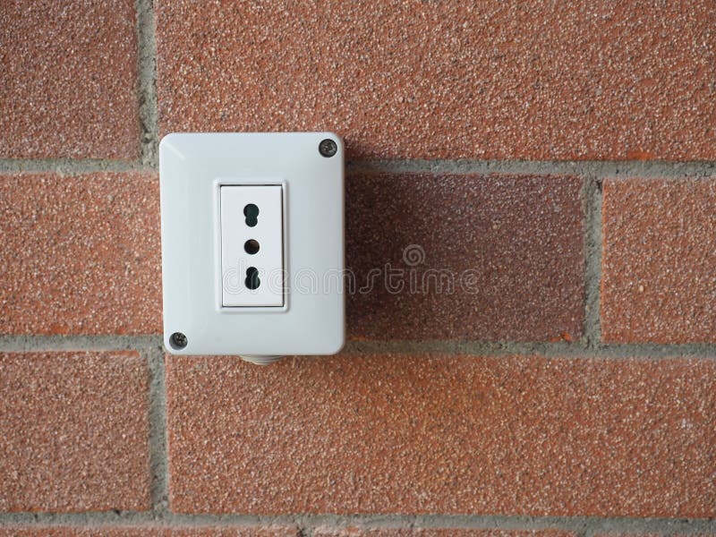 Wall power socket stock photo. Image of construction - 293330608
