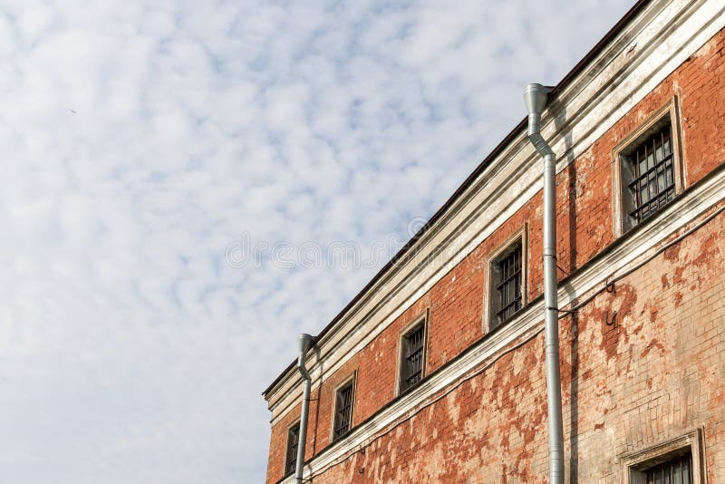Wall of Prison with Barred Windows Stock Image - Image of grid, oxford ...