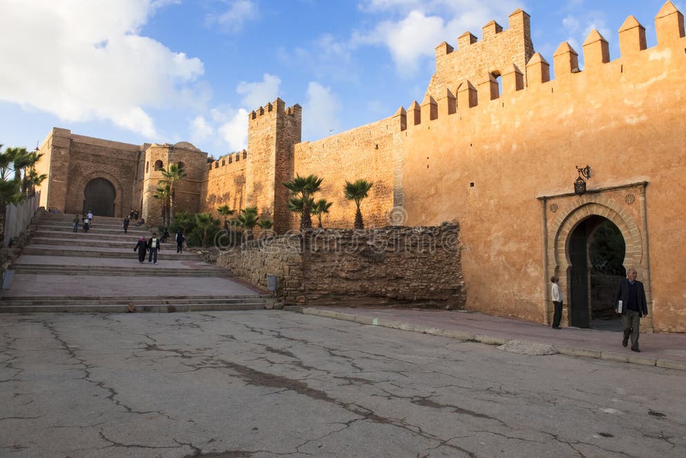 City Wall of Royal City Rabat, Morocco. Ancient City Wall with Oriental ...