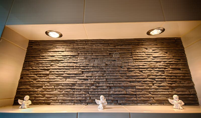 Wall recess in a bathroom stock photo. Image of decorative - 31218046