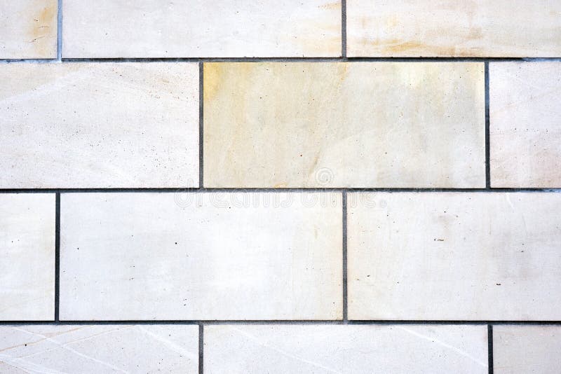 Wall with Rectangular White Stone Slabs Stock Photo - Image of ...