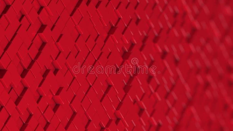 Wall of Red Cubes Moving in a Random Pattern. Stock Footage - Video of ...