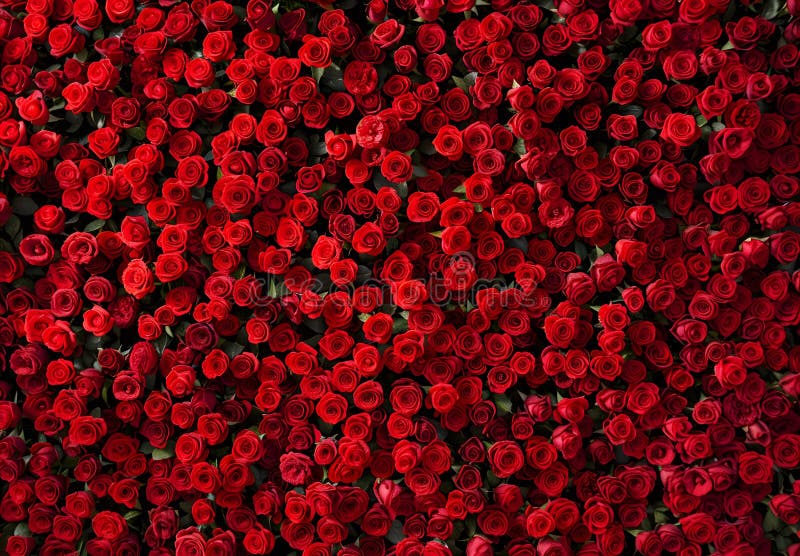 Artistic Red Rose Wall Background Pattern Stock Illustration ...