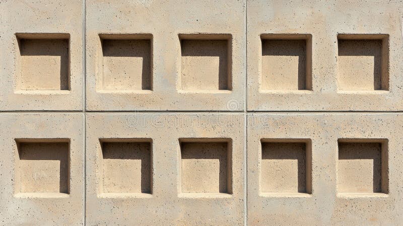 A Wall with a Repeating Pattern of Rectangular Openings. Stock Image ...