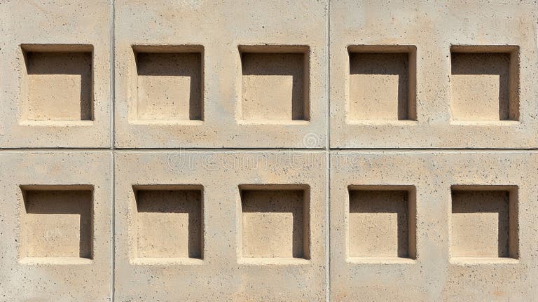 A Wall with a Repeating Pattern of Rectangular Openings. Stock Image ...