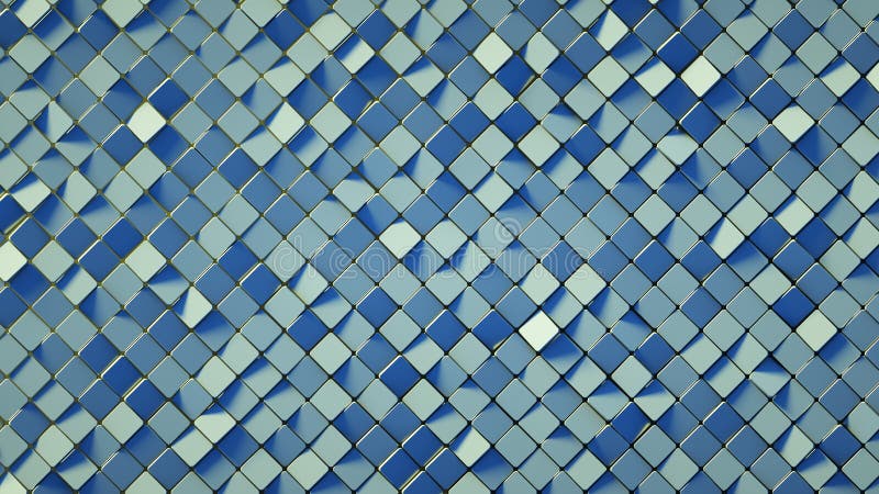 Wall with Rhombus Shapes 3D Render Stock Illustration - Illustration of ...